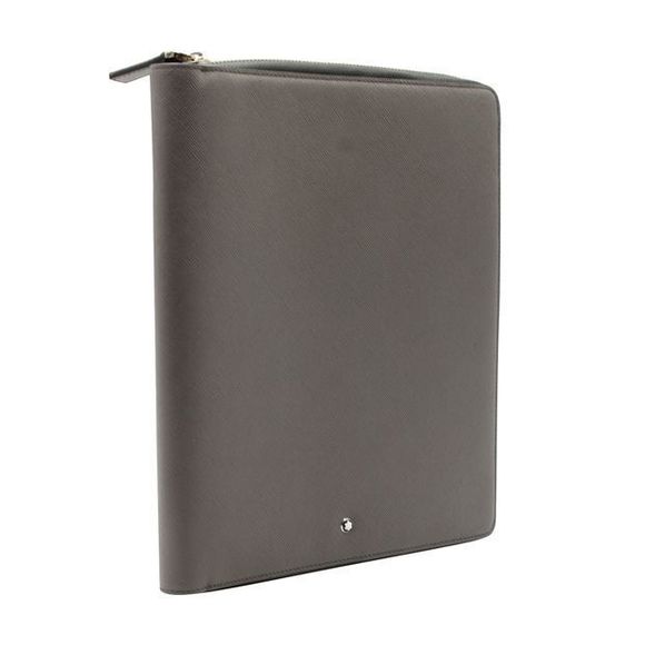 Montblanc | Bags | Montblanc Taupe Zip Around Notepad Holder Zip In ...